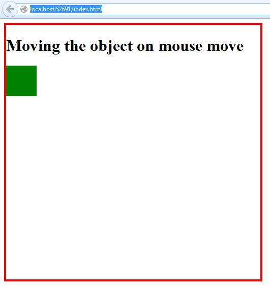 Moving Object On Mouse Event Using Backbone